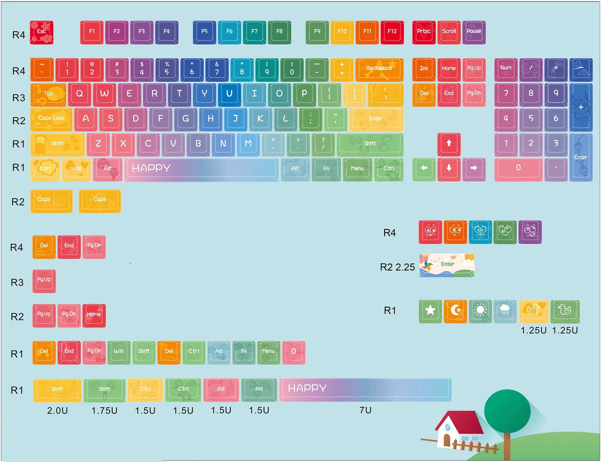 Rainbow Keycaps | Keycaps Nation