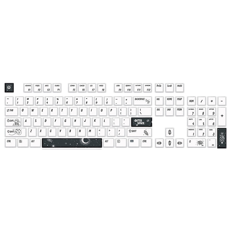 White and Black Keycaps | Keycaps Nation